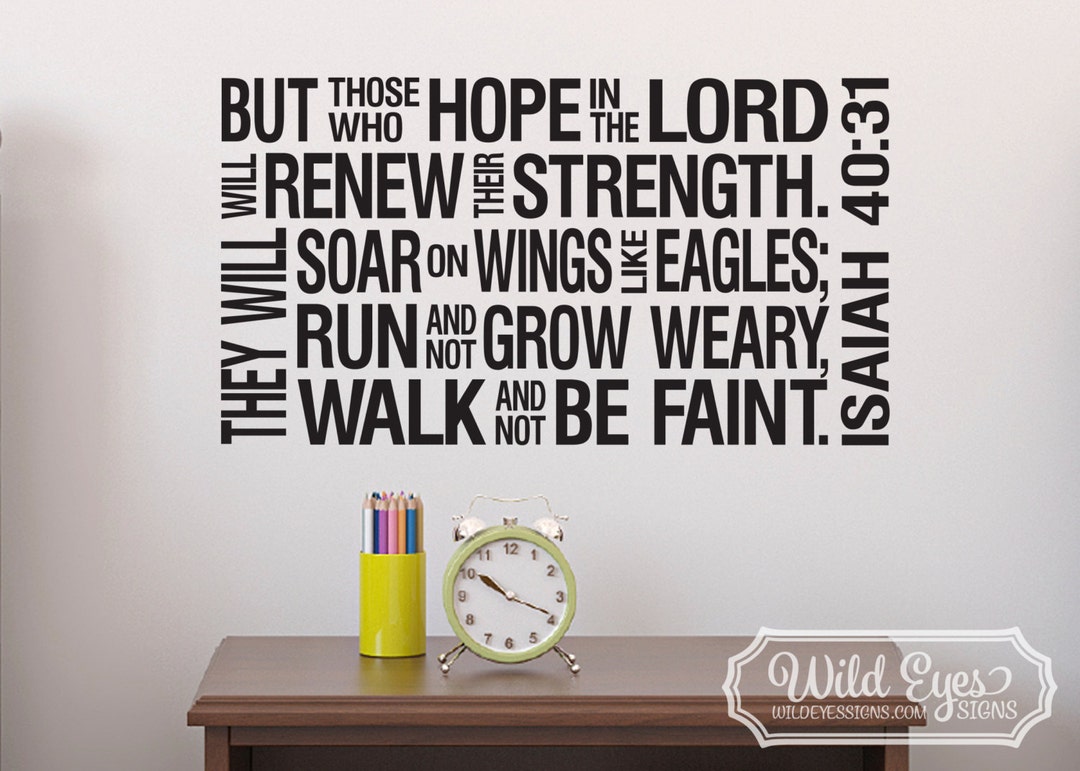 Isaiah 40:31 Christian Subway Art-religious Bible Verse Subway Art ...