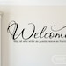 Welcome Sign - Welcome Decal Entry Way Words, May All Who Enter as ...