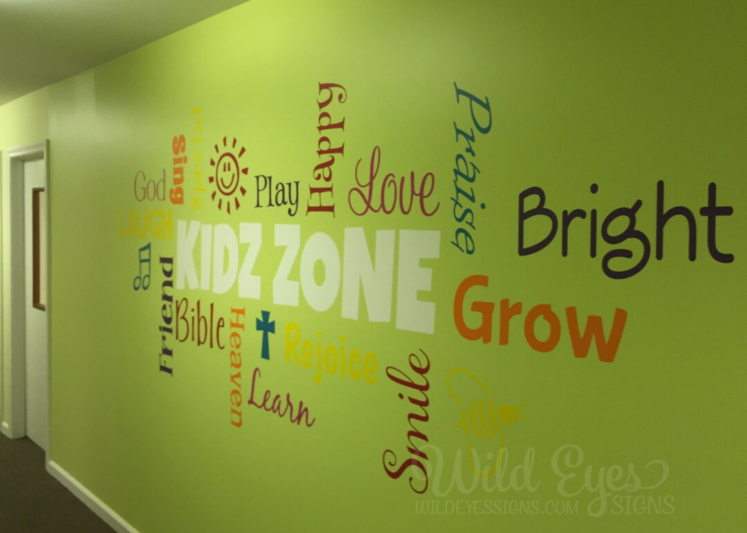 Word Collage, Kidzone, Sunday School, Church Nursery, Fellowship Hall ...