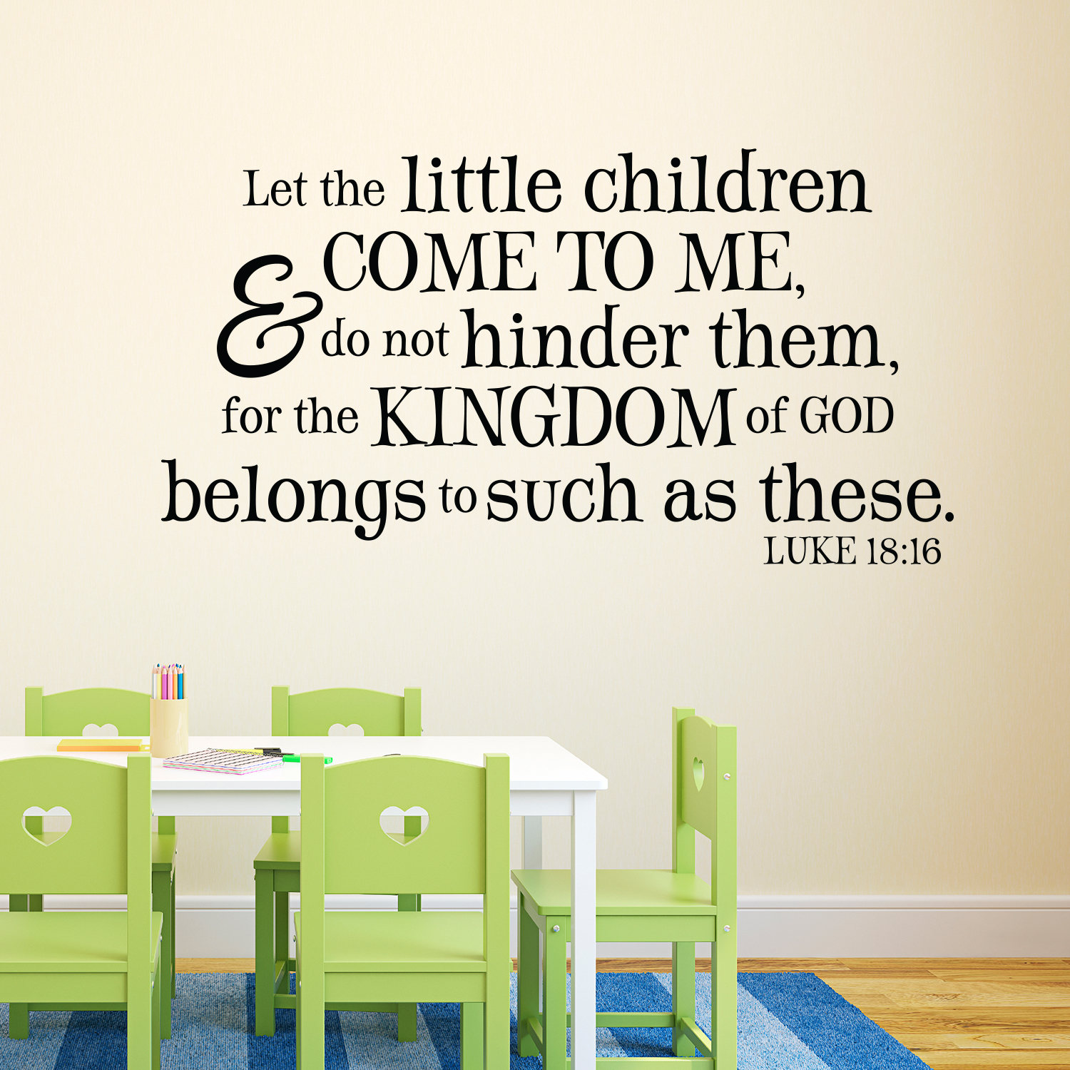 Luke 18:16 Let the Little Children Come to Me, Wall Decal, Vinyl Decal ...