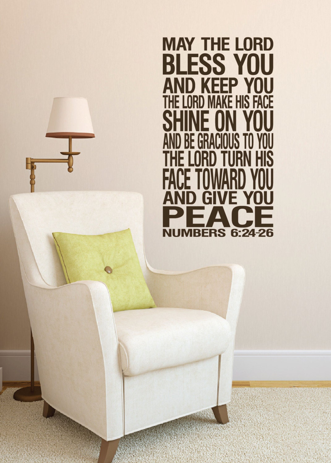 Numbers 6:24-26 Wall Art Vinyl the Lord Bless You and Keep You - Etsy