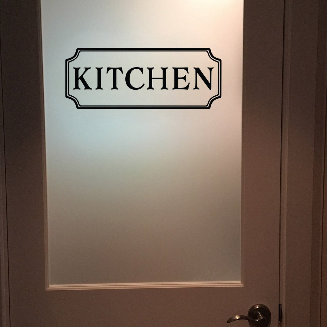 Kitchen Vinyl Decal, Dining Room Vinyl Decal, Glass Door Decal, Vinyl ...