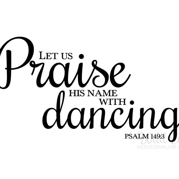 Psalm Dance Verse Svg - Etsy
