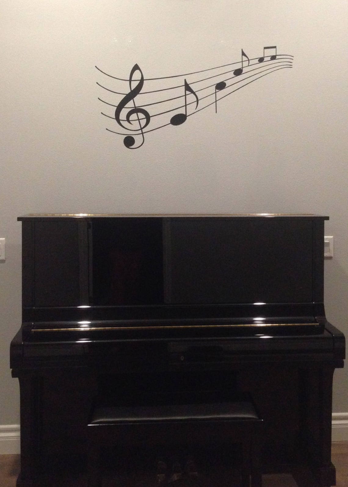 Music Staff and Notes Music Decal Musical Notes Wall Decal - Etsy Canada
