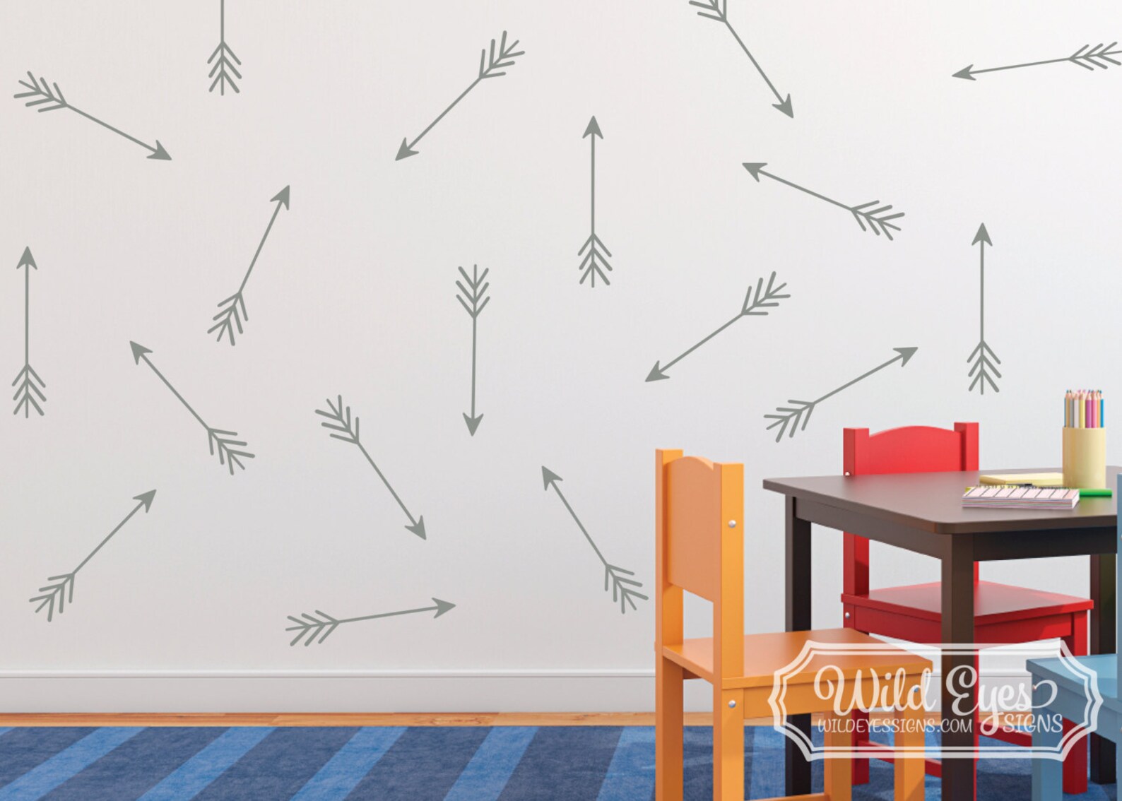 Arrows Wall Decals Vinyl Wall Decals Modern Nursery Room - Etsy