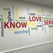 Word Collage Know Love Serve, Wall Decal, Church, Youth Room, Christian ...
