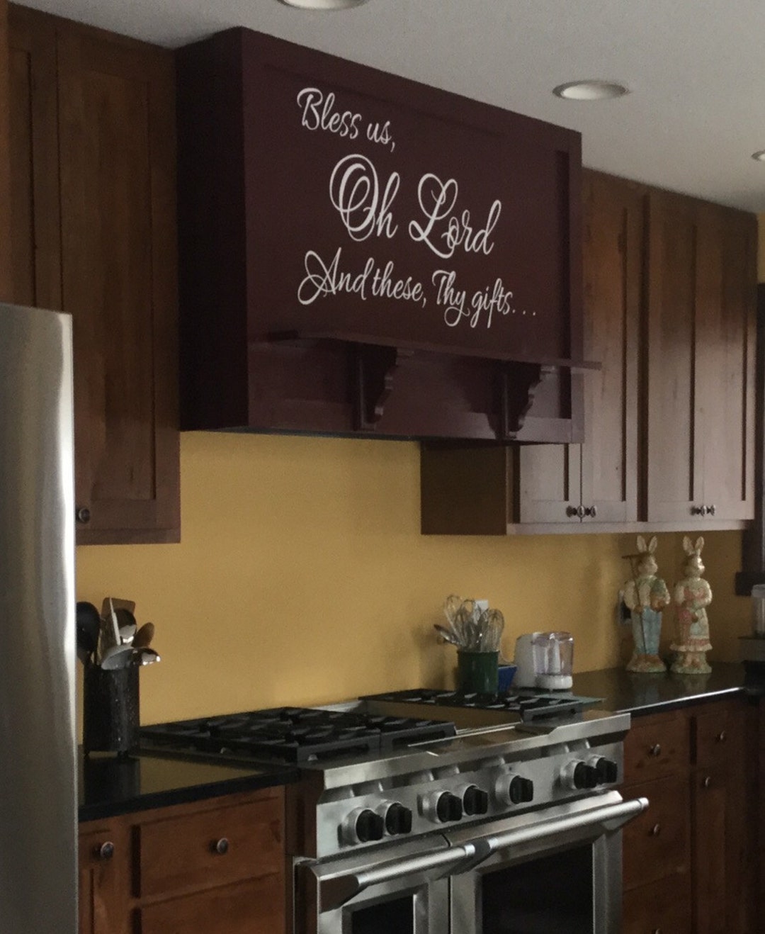 Kichen Blessing-dining Room Blessing- Vinyl Wall Decor-bless Us Oh Lord ...