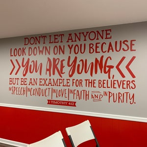 1 Timothy 4:12 Don't Let Anyone Look Down, Teen Girl, Teen Boy, Wall ...
