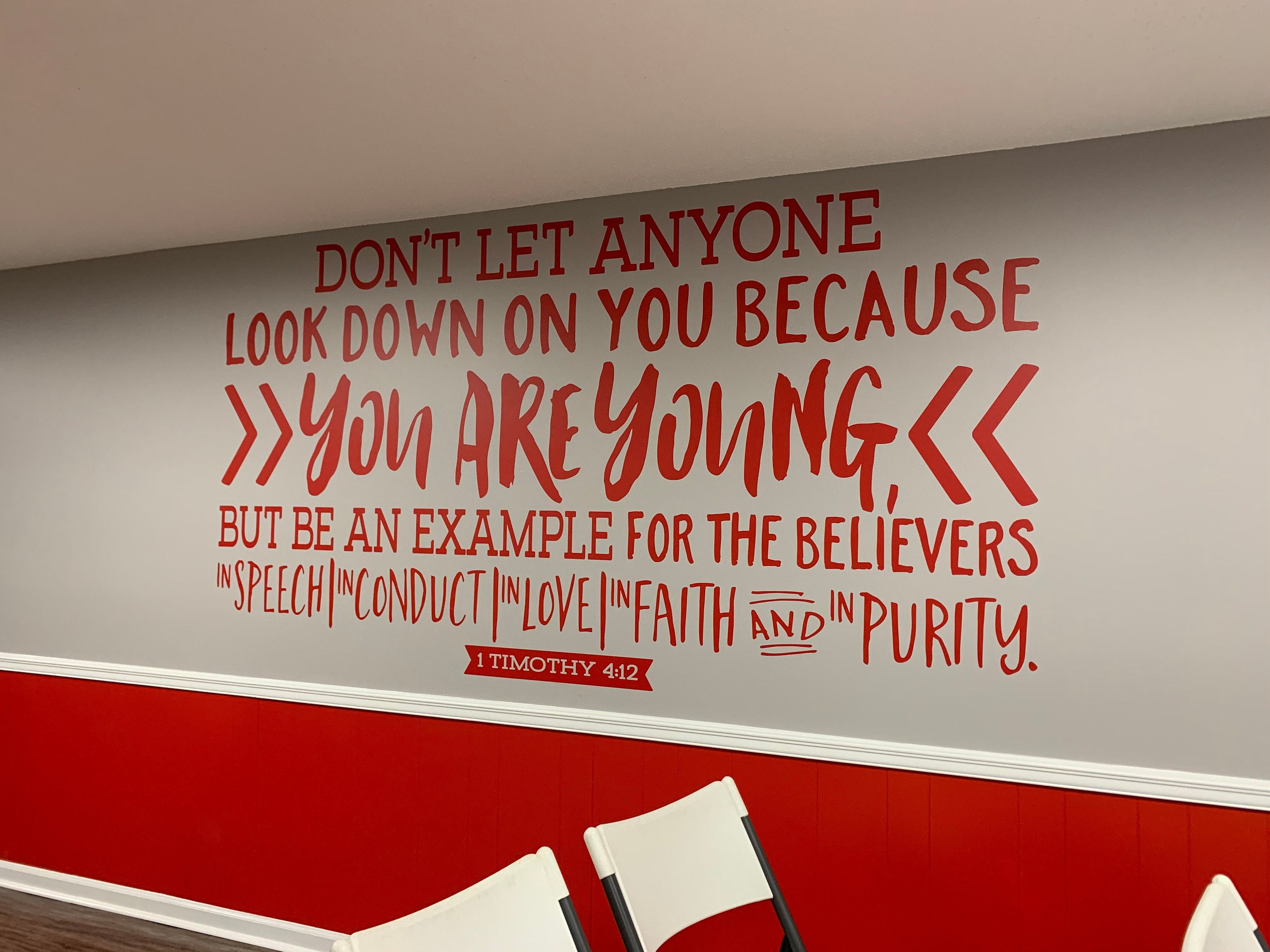 1 Timothy 4:12 Don't Let Anyone Look Down, Teen Girl, Teen Boy, Wall ...
