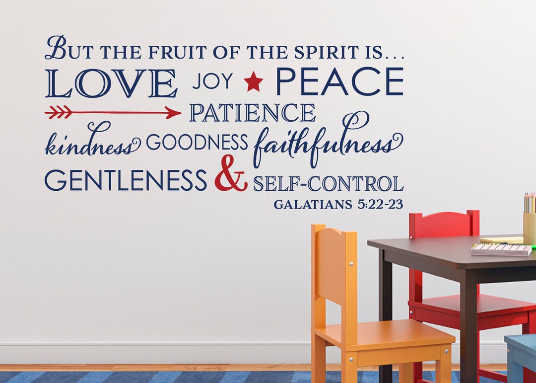 Galatians 5:22 Fruit of the Spirit Love Joy Peace Patience Kindness ...