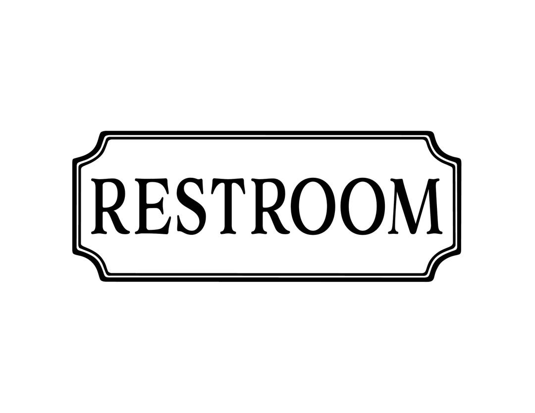Restroom, Rest Room, Vinyl Decal, Washroom Vinyl Decal, Glass Door ...