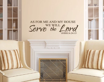 Joshua 24:15 Scripture Religious Wall Vinyl Bible Verse as for | Etsy