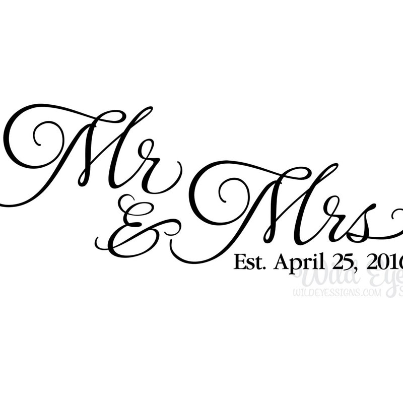Mr and Mrs Decal - Etsy