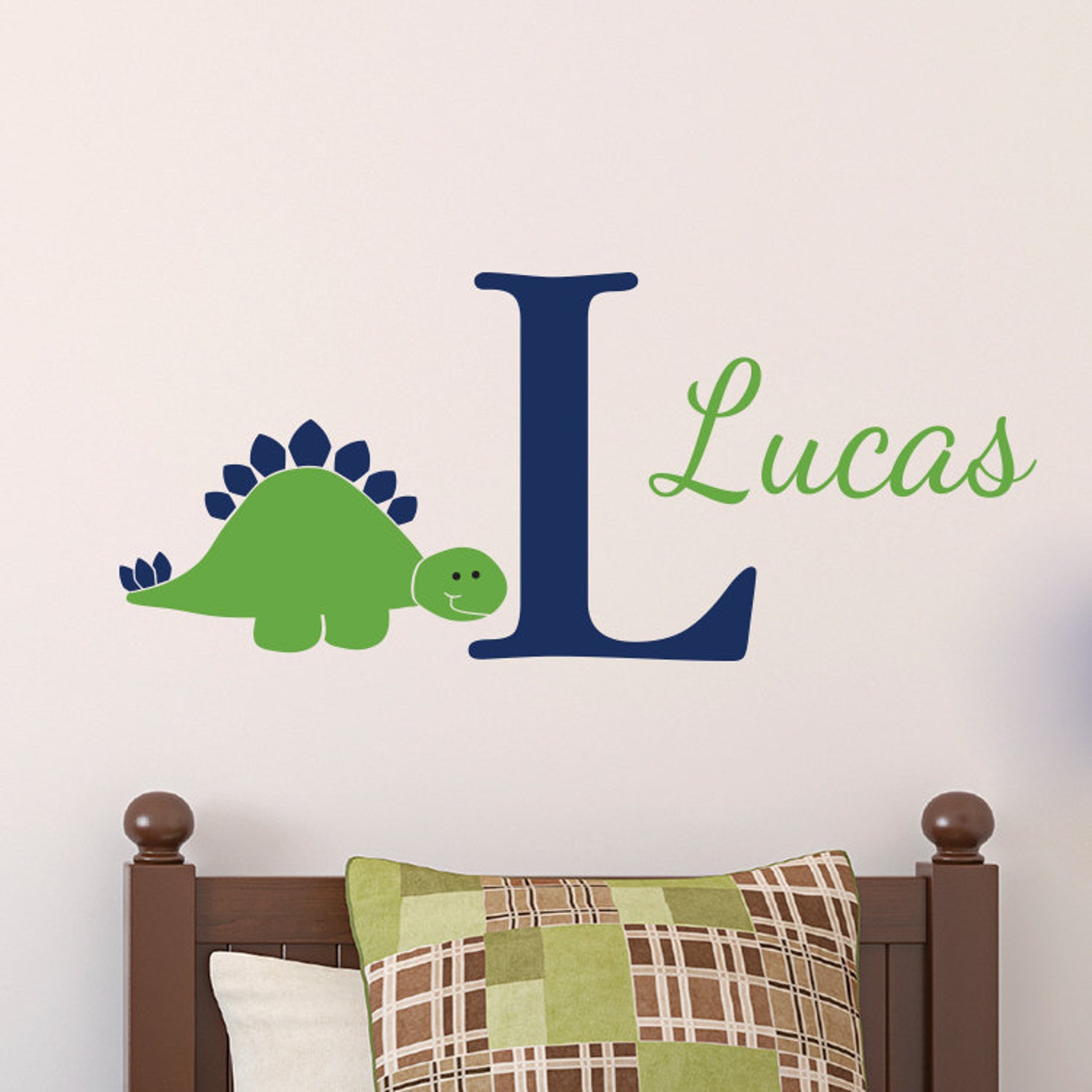 Monogram Personalized Name and Initial Dinosaur Stegosaurus - Etsy