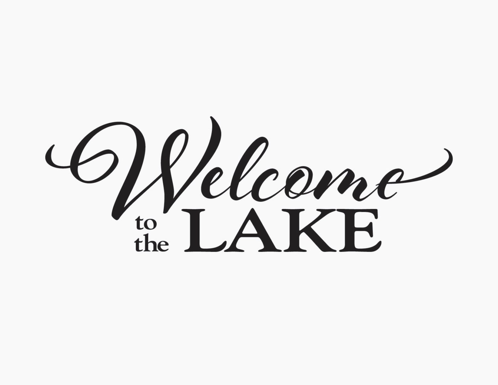 Welcome to the Lake -family Photo Wall Decal Living Room Entry Way ...