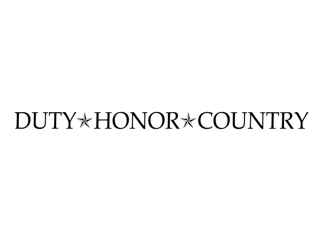 Duty Honor Country, Military Wall Decal, Stars, Army, Patriotic Wall ...