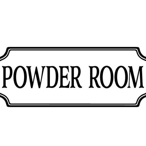 Powder Room Sign - Etsy Canada