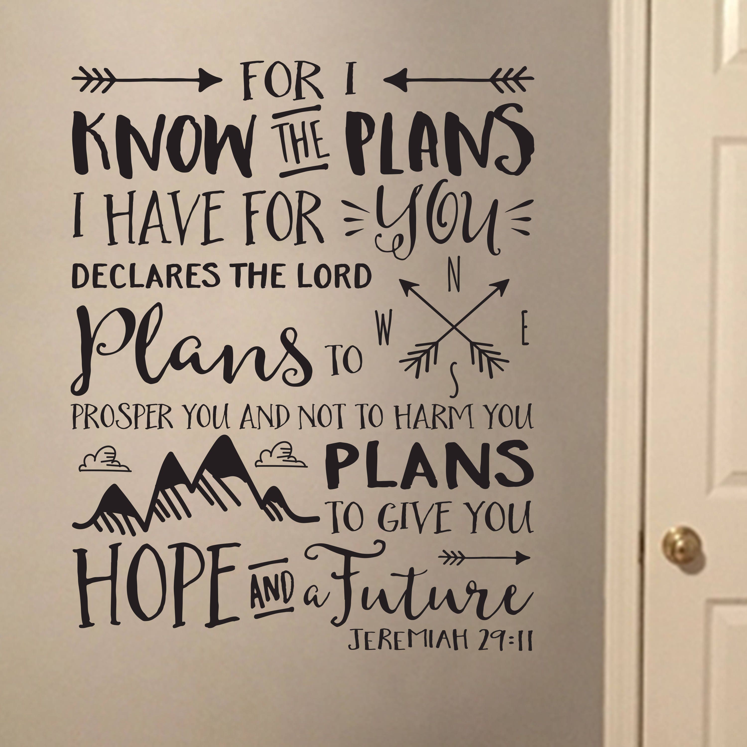 Jeremiah 29:11 for I Know the Plans I Have for You, Explorer Nursery ...