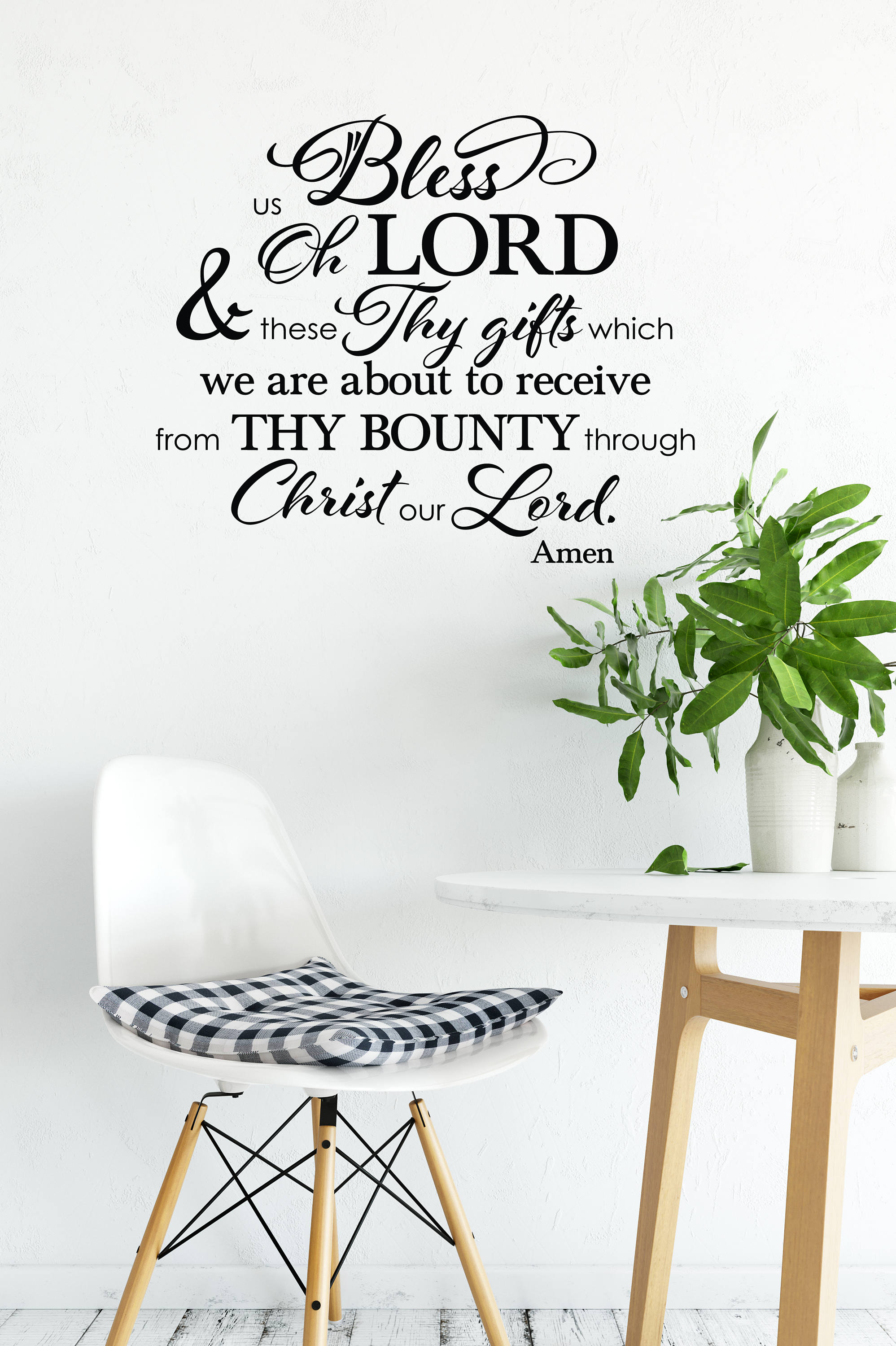 Kitchen Blessing-dining Room Blessing- Vinyl Wall Decor-bless Us Oh ...