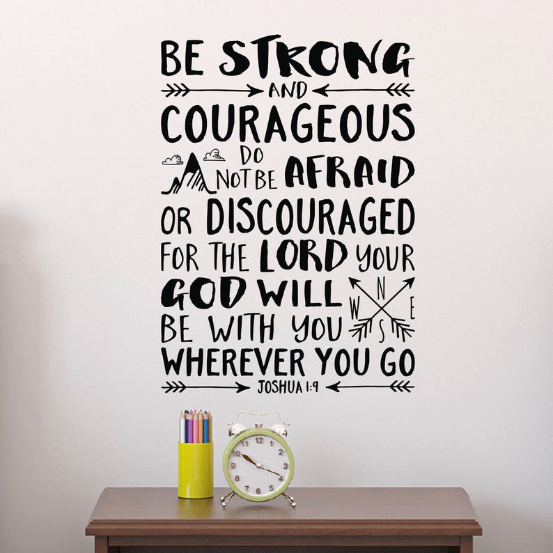 Joshua 1:9 Be Brave Strong and Courageous, Explorer Nursery, Arrows ...