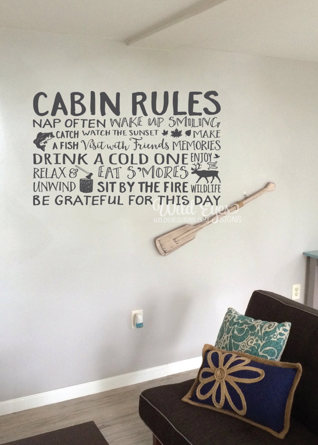 Cabin Rules, Cabin Rules Sign, Cottage, Beach House, Lake House ...