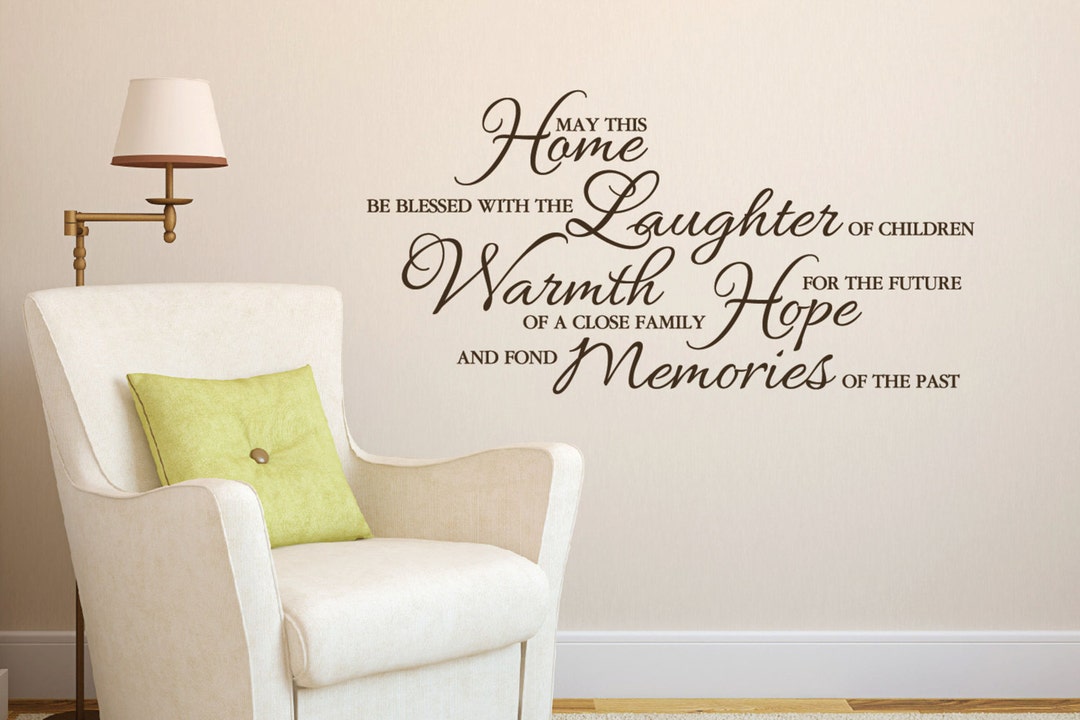 May This Home Be Blessed With Laughter Warmth Hope Memories - Etsy