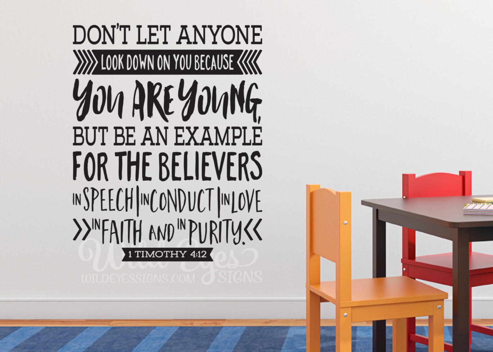 1 Timothy 4:12 Don't Let Anyone Look Down, Teen Girl, Teen Boy, Wall ...