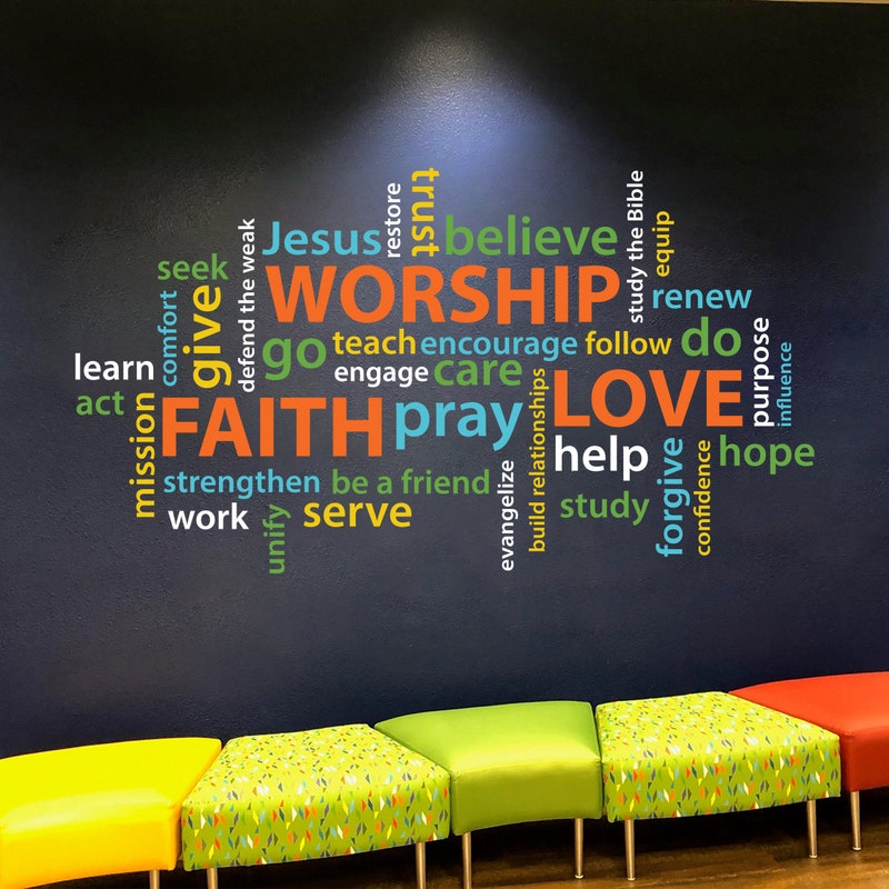 Church Word Collage Vinyl - Etsy