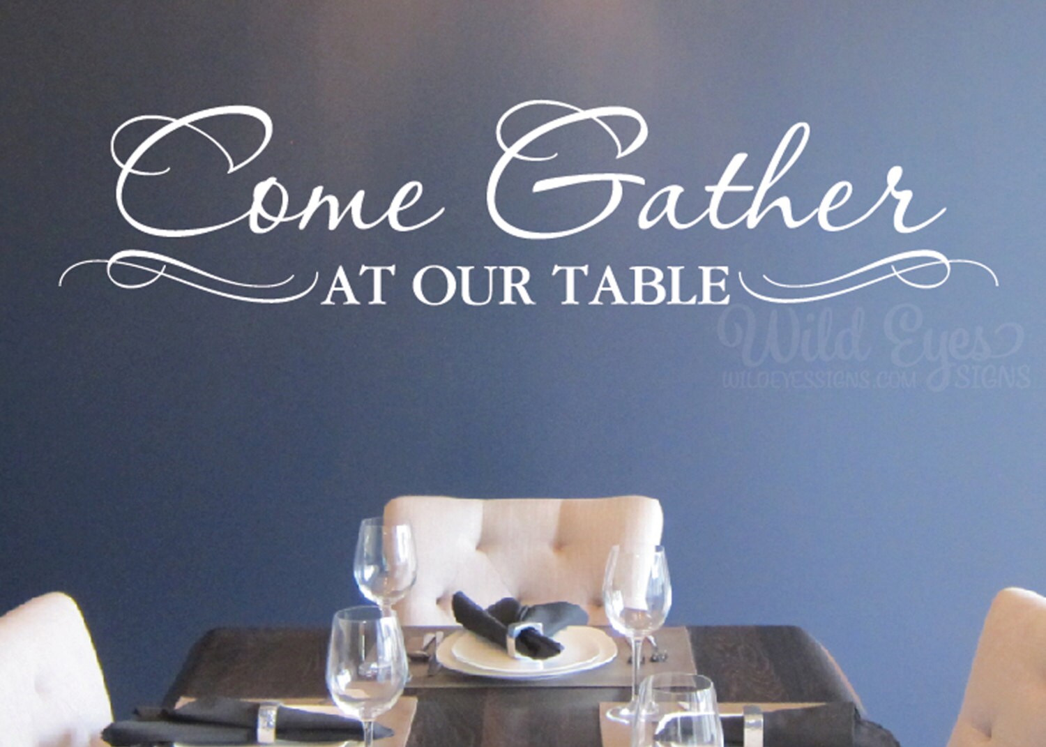 Come Gather at Our Table, Wall Decal, Vinyl, Kitchen, Dining Room ...