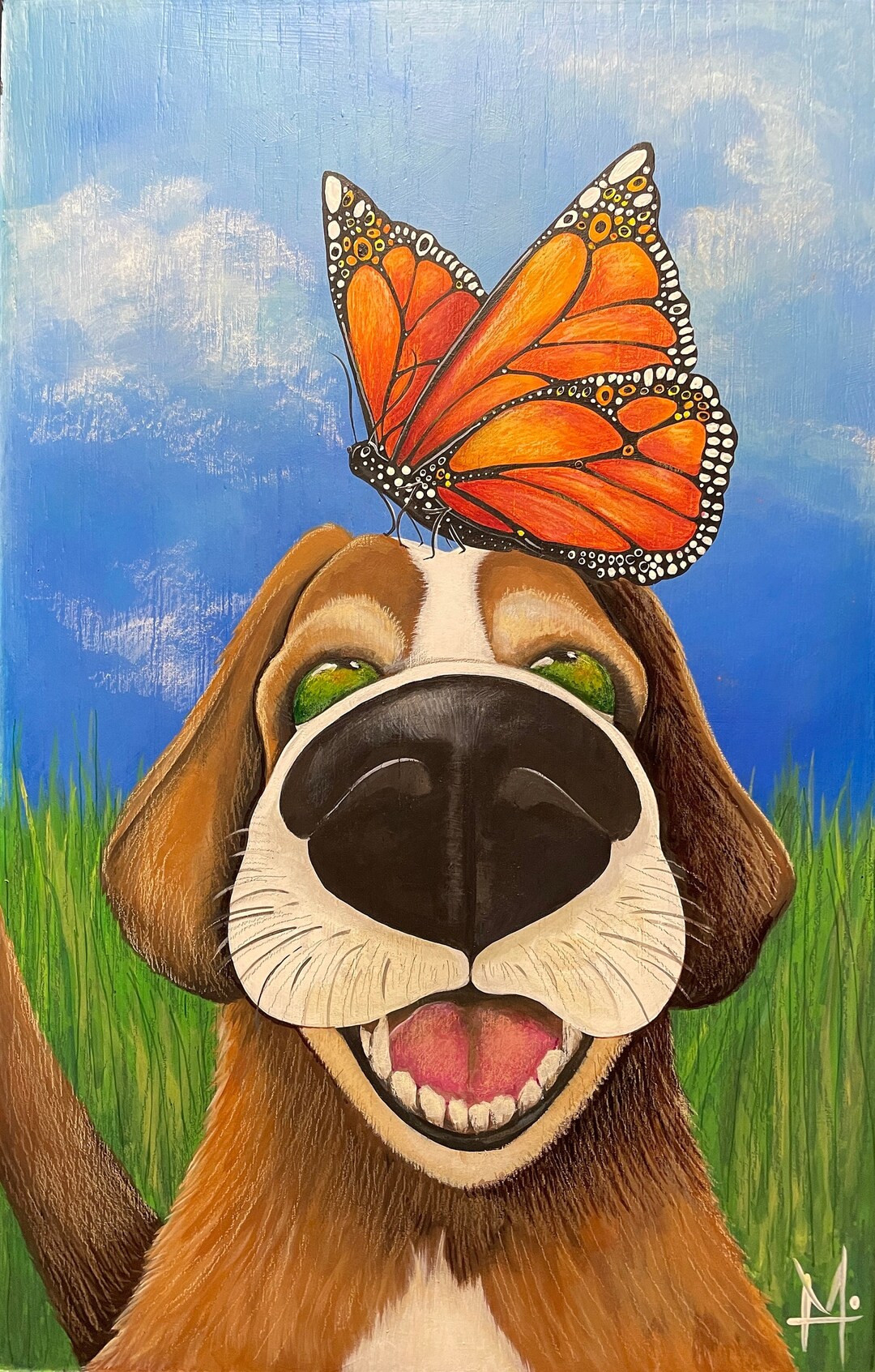 Arlo and the Butterfly ORIGINAL PAINTING - Etsy