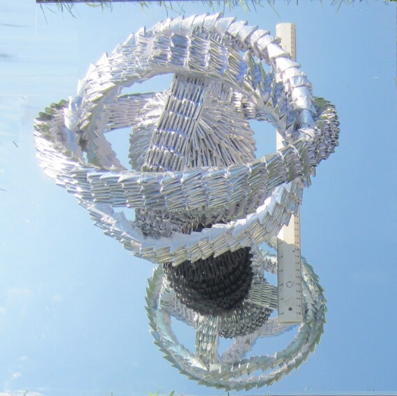 3D Origami Silver Gyroscope - Etsy