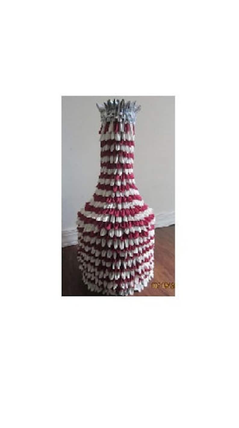 3D Origami Wine Bottle - Etsy