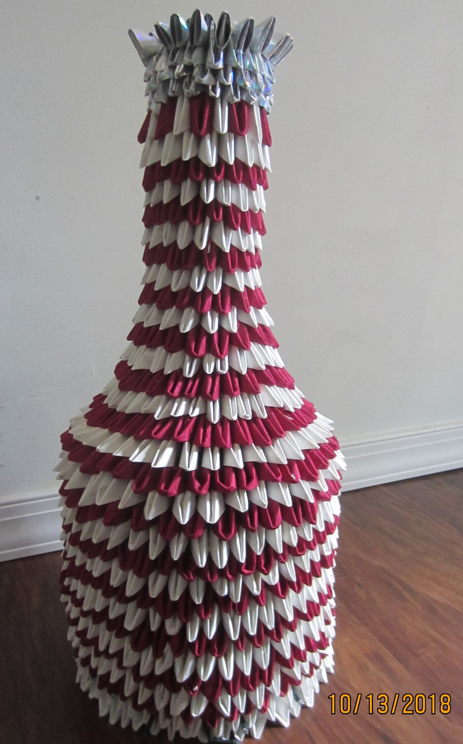 3D Origami Wine Bottle - Etsy