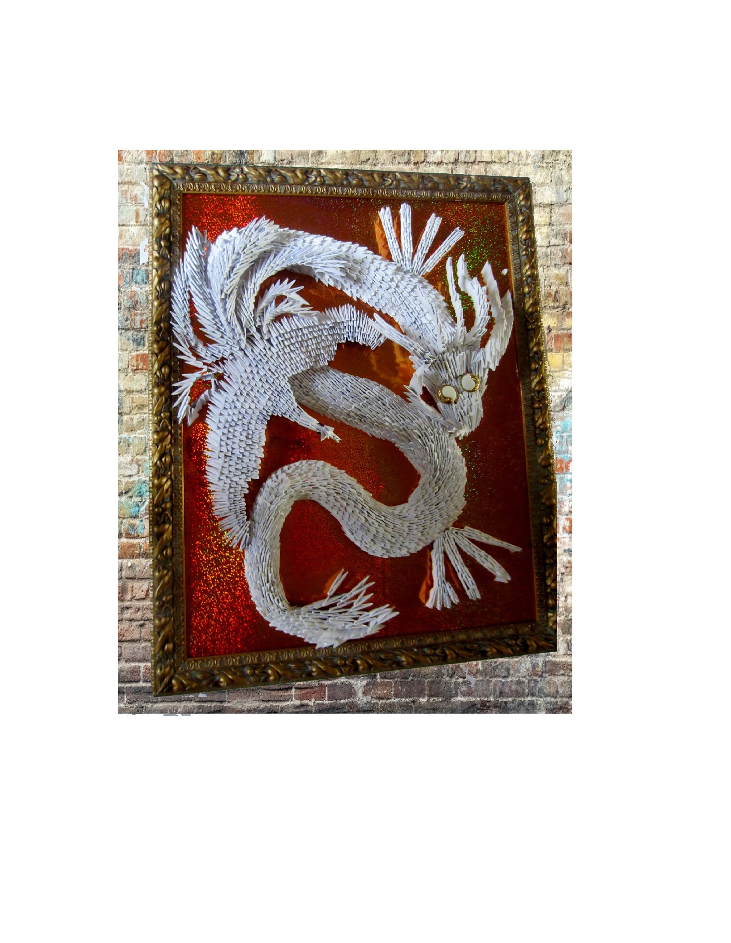 3D Origami Phoenix and Dragon Relief - Etsy