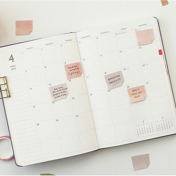 Note Small Sticky Memo Set for Monthly and Weekly Plan - Etsy