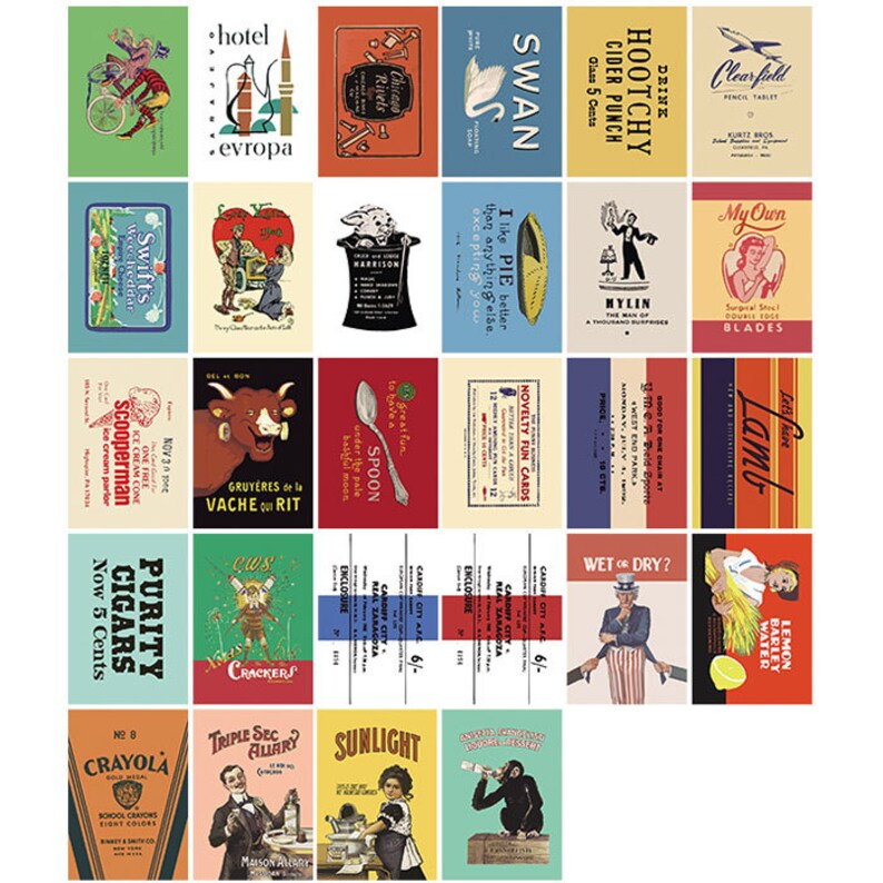 Vintage Romantic Vintage Label Sticker Set Paper Craft - Etsy
