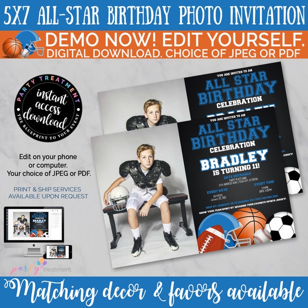 All Star Birthday Party - Etsy