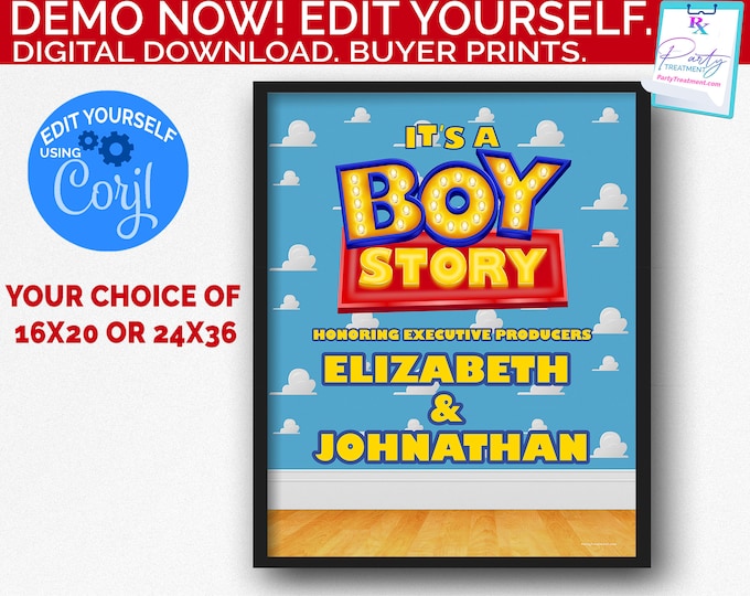 Welcome Sign Baby Shower Sign Baby Shower Sign It's a Boy Story Theme ...