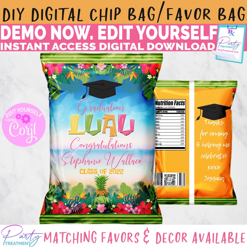 Graduation Chip Bags - Etsy