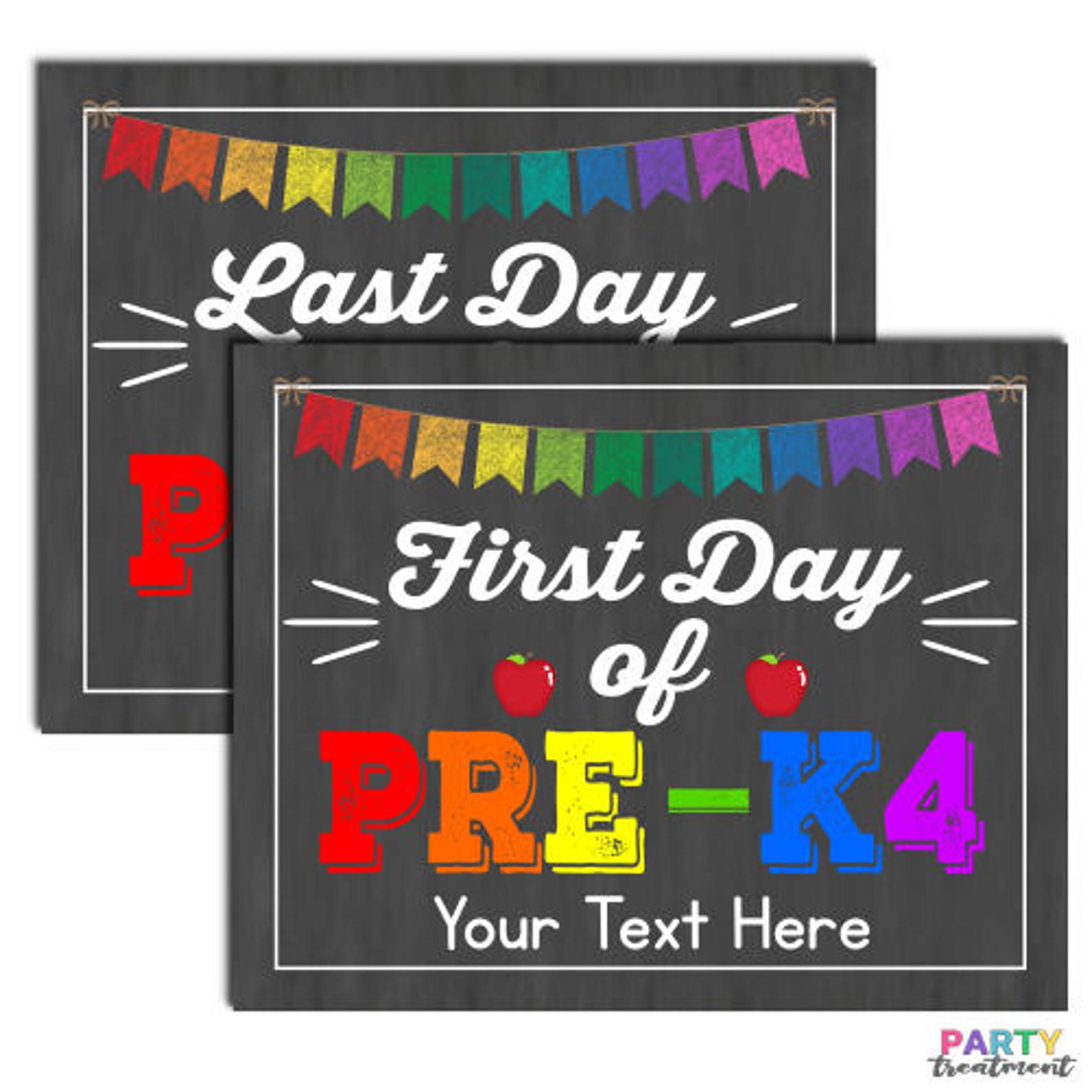 First Day of Pre-k4 School Sign INSTANT DOWNLOAD and Editable | Etsy