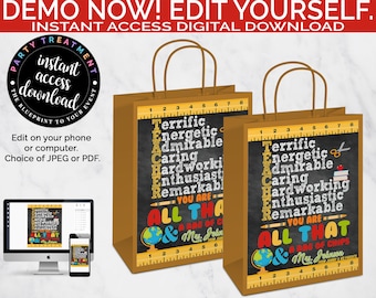 Teacher Appreciation Chip Bags Instant Download Teacher Appreciation ...