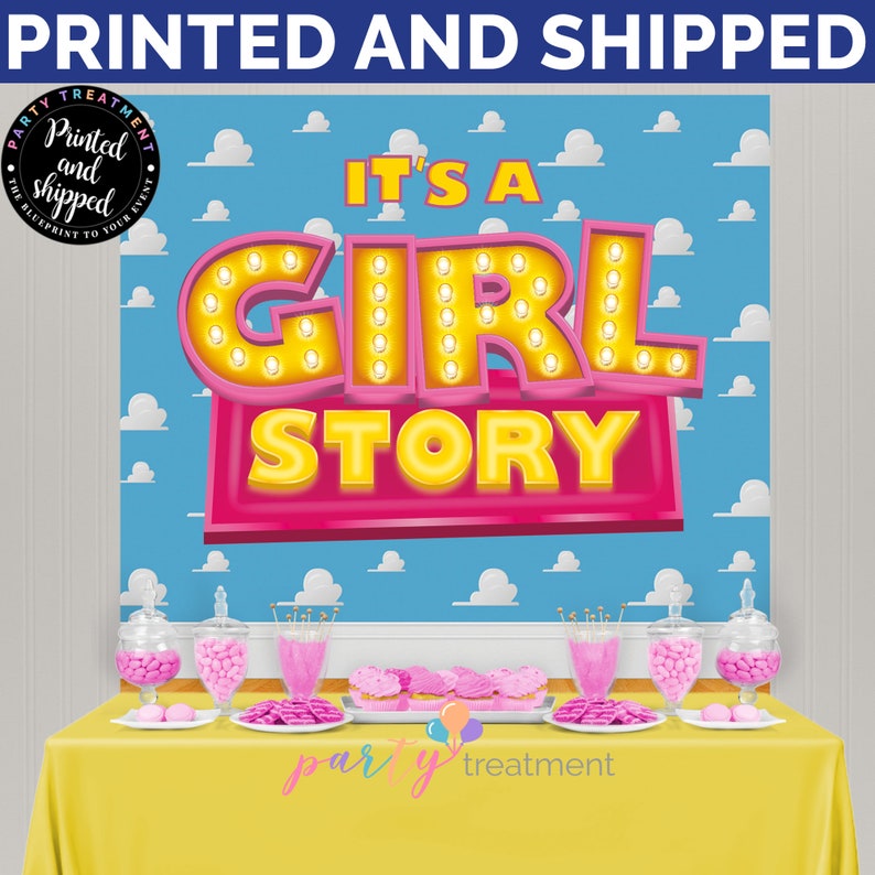 It's A Girl Story Gift Bag Label Girl Story Baby Shower | Etsy