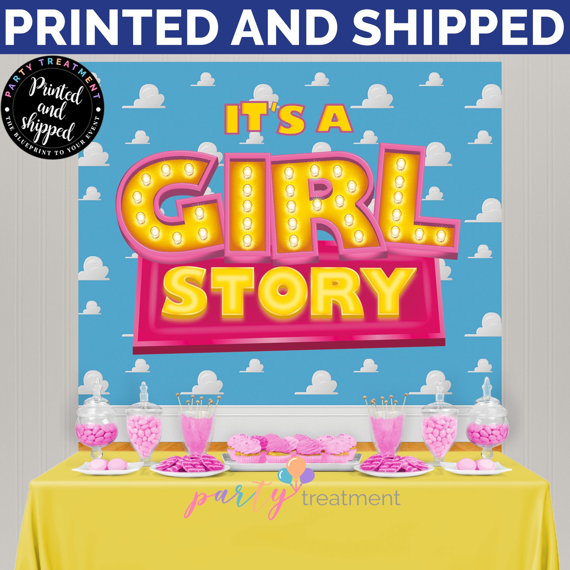 It's A Girl Story Gift Bag Label Girl Story Baby Shower | Etsy