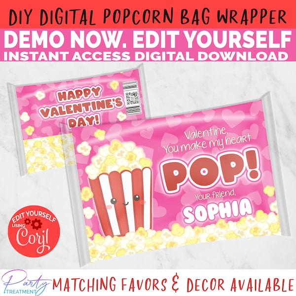 Popcorn Wrapper - Etsy