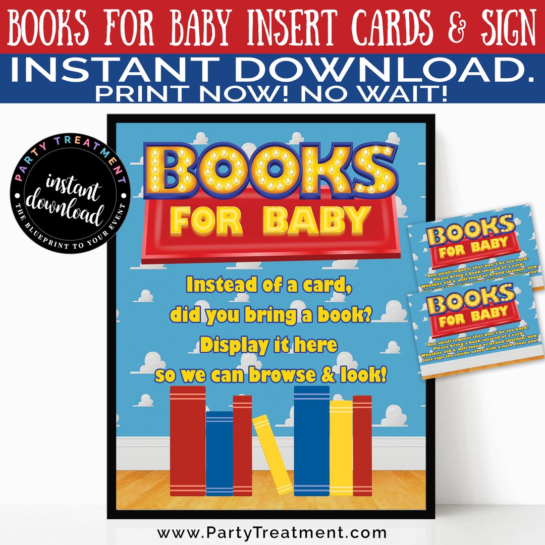 Boy Story Books for Baby Insert Card, Books for Baby Set, Boy Story ...