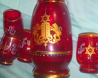 Murano Glass Wine Decanter Set - Etsy