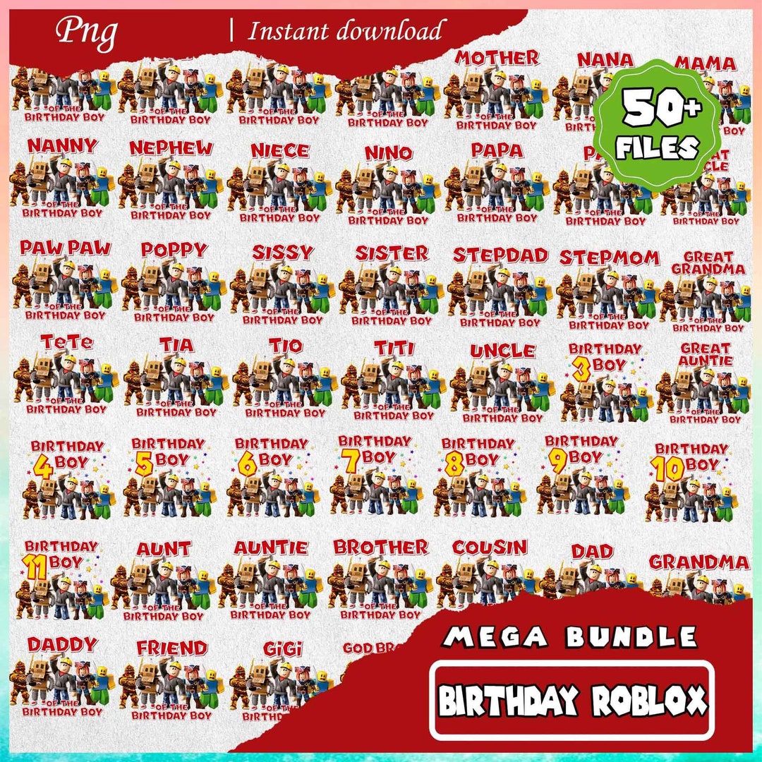 Mega Bundle Roblox Svg, Roblox PNG Clipart, Roblox Svg, Clipart Roblox ...