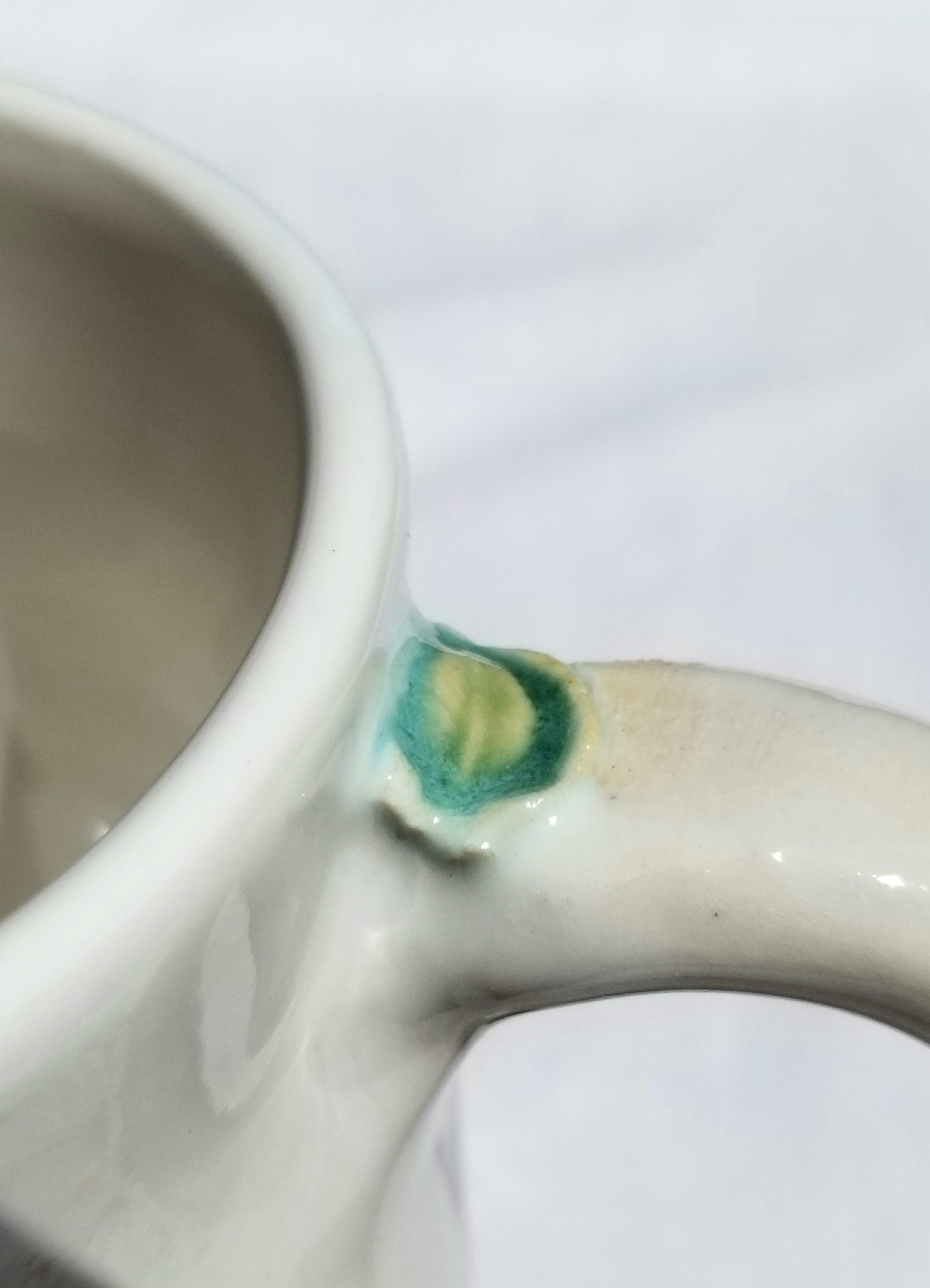 White Pitcher With Wildflowers, Handmade and Painted, Food Safe ...