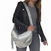 Large Metallic Silver Fanny Pack - Oversized Sling Bag for Women ...