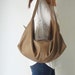 Taupe Leather Shoulder Bag Women Slouchy Leather Purse Large Leather ...
